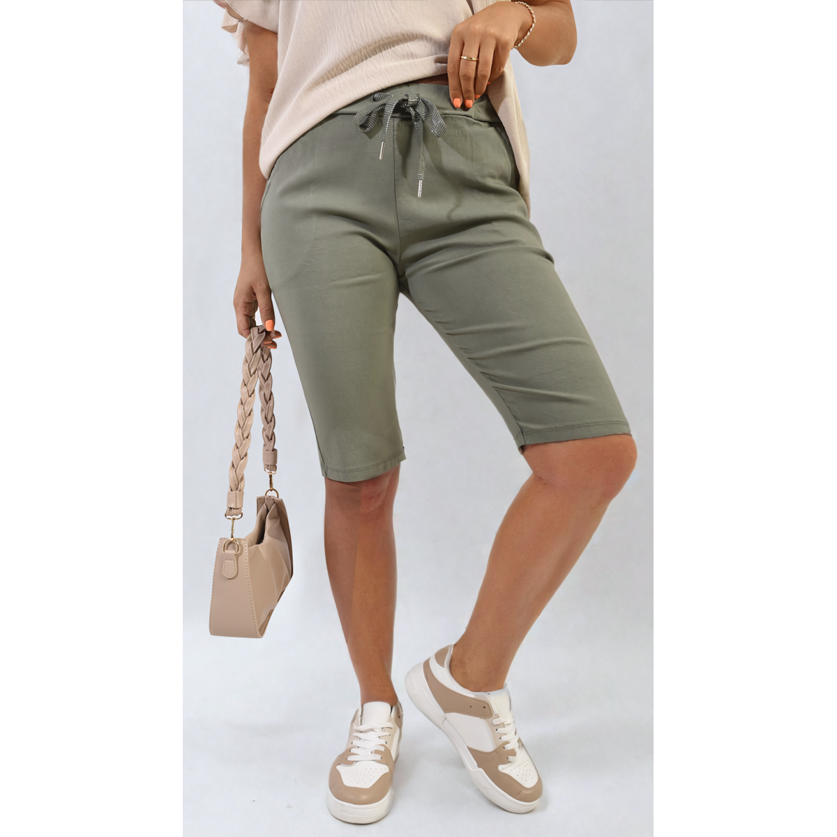 Elasticated Waist Drawstring Shorts Go Wholesale